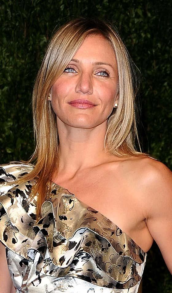 Cameron Diaz Side Swept Bangs
