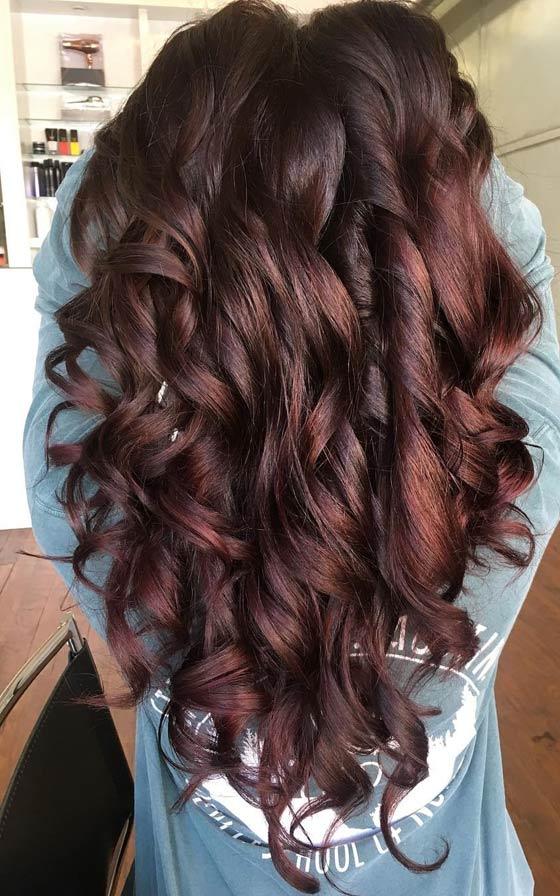 Mahogany Brown Hair Color With Highlights