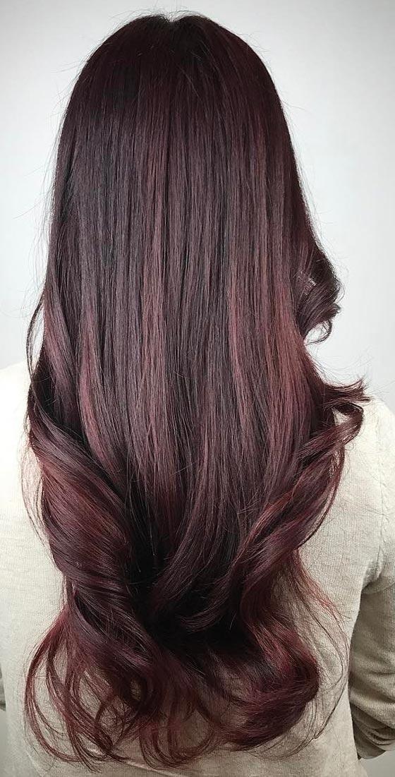 Mahogany Brown Hair Color With Highlights