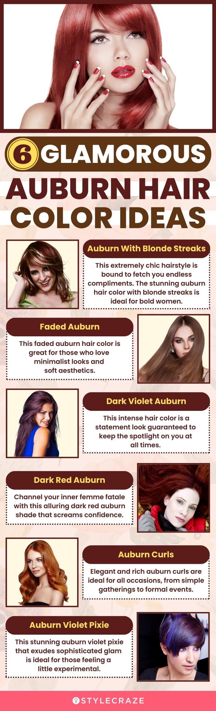 Dark Brown Auburn Hair Color Ideas