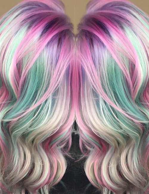 22 Yummy Cotton Candy Hair Color Ideas