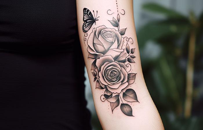 45 Awesome Black Rose Tattoo Designs With Their Meanings