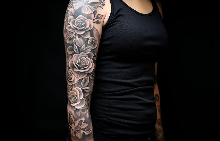45 Awesome Black Rose Tattoo Designs With Their Meanings