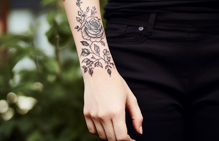 45 Awesome Black Rose Tattoo Designs With Their Meanings