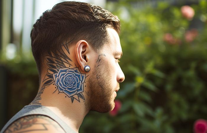50+ Amazing Rose Neck Tattoo Designs With Their Meanings