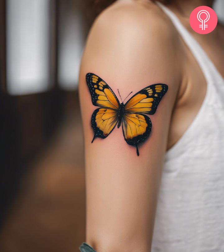 8 Amazing Yellow Butterfly Tattoo Idea Designs And Meanings