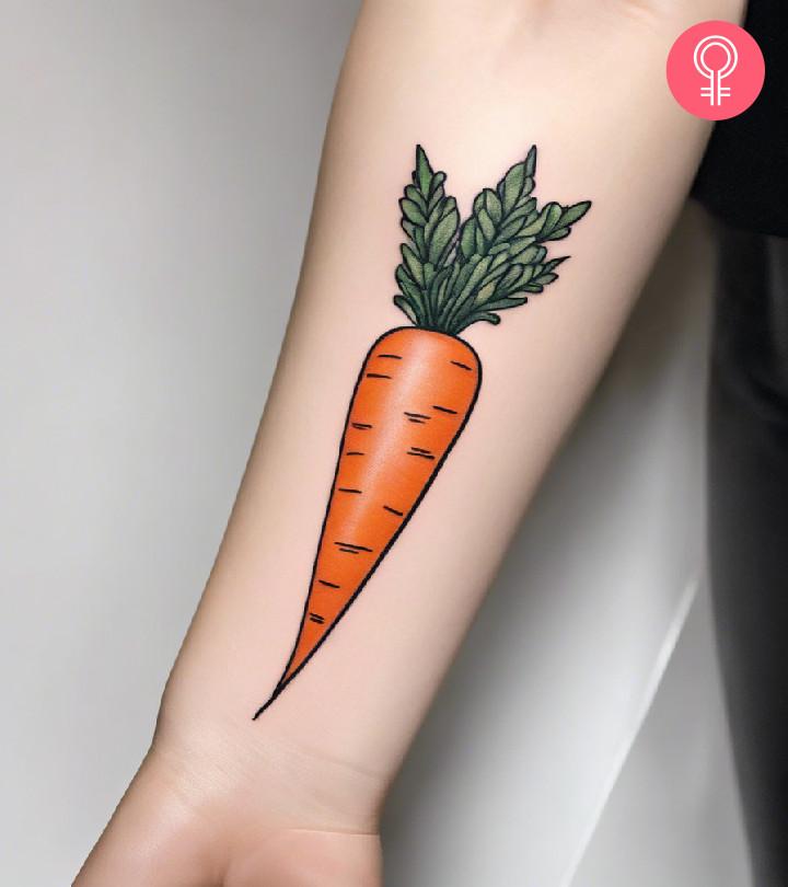 8 Carrot Tattoo Ideas That Show Your Cheery Side
