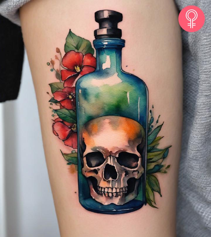 8 Unique Poison Bottle Tattoo Designs
