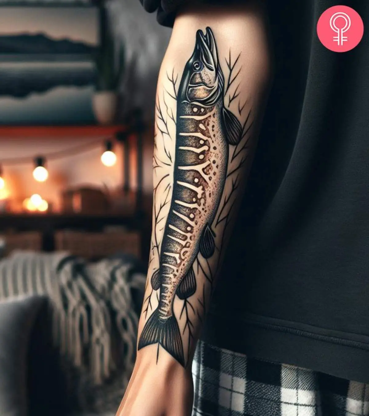 Northern Pike Fish Tattoo