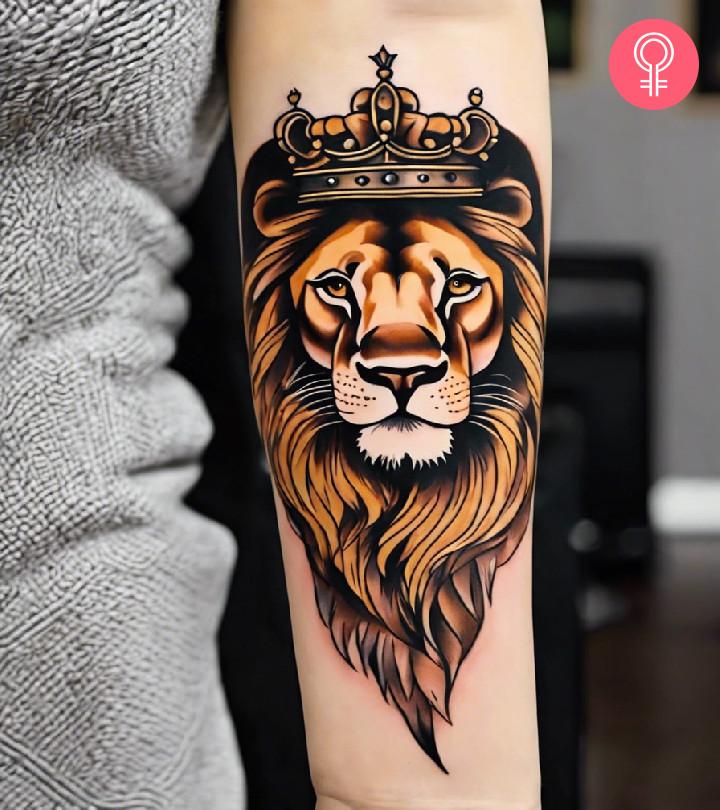 8 Breathtaking Lion With Crown Tattoo Ideas With Meaning