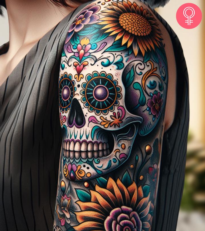 8 Best Sugar Skull Stunning Tattoo Designs & Meanings