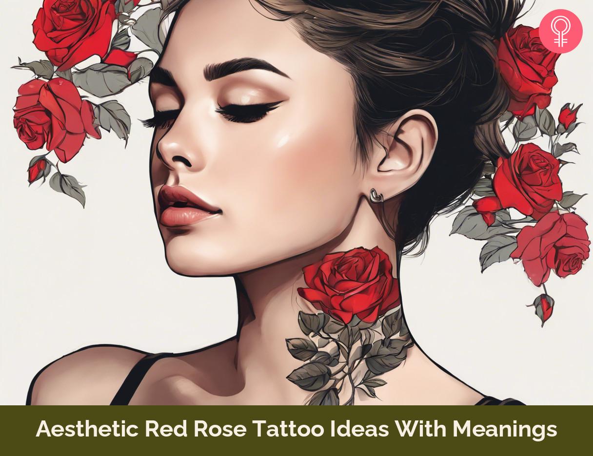 50+ Amazing Rose Neck Tattoo Designs With Their Meanings