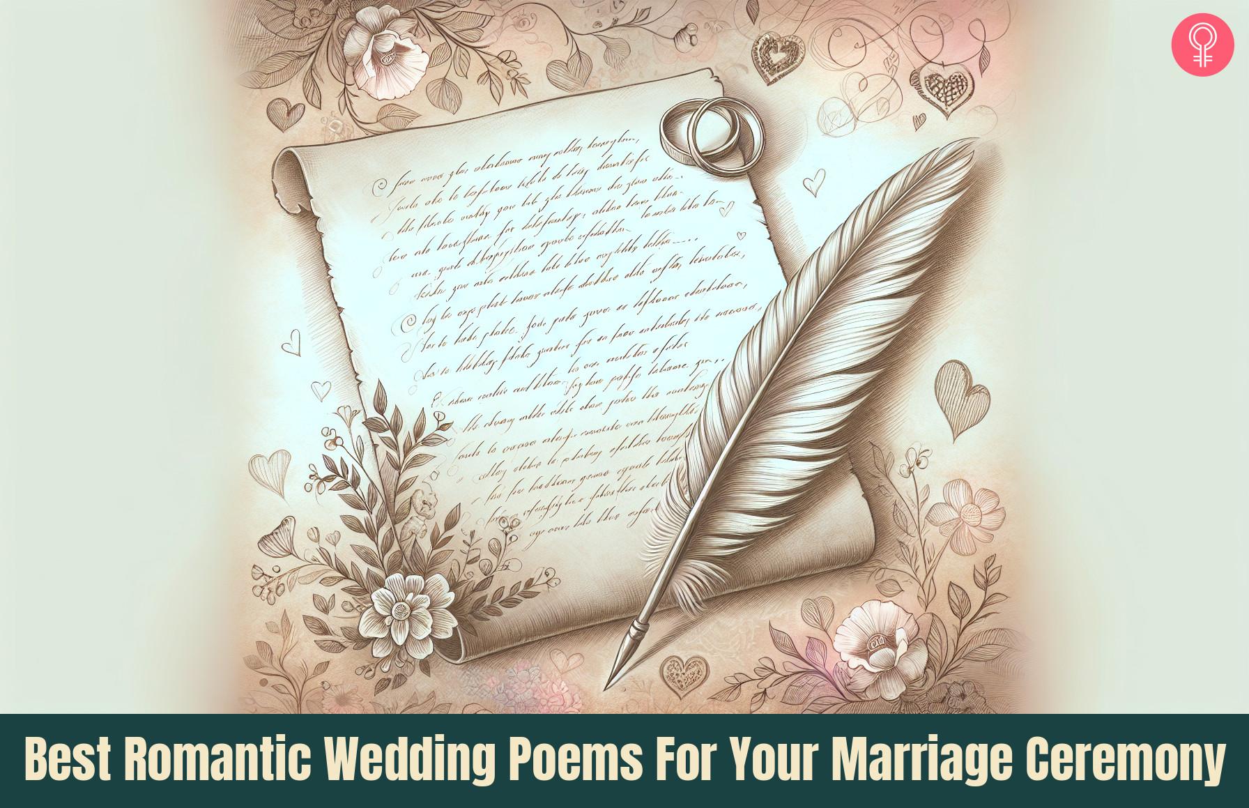 63 Best Romantic Wedding Poems For Your Marriage Ceremony