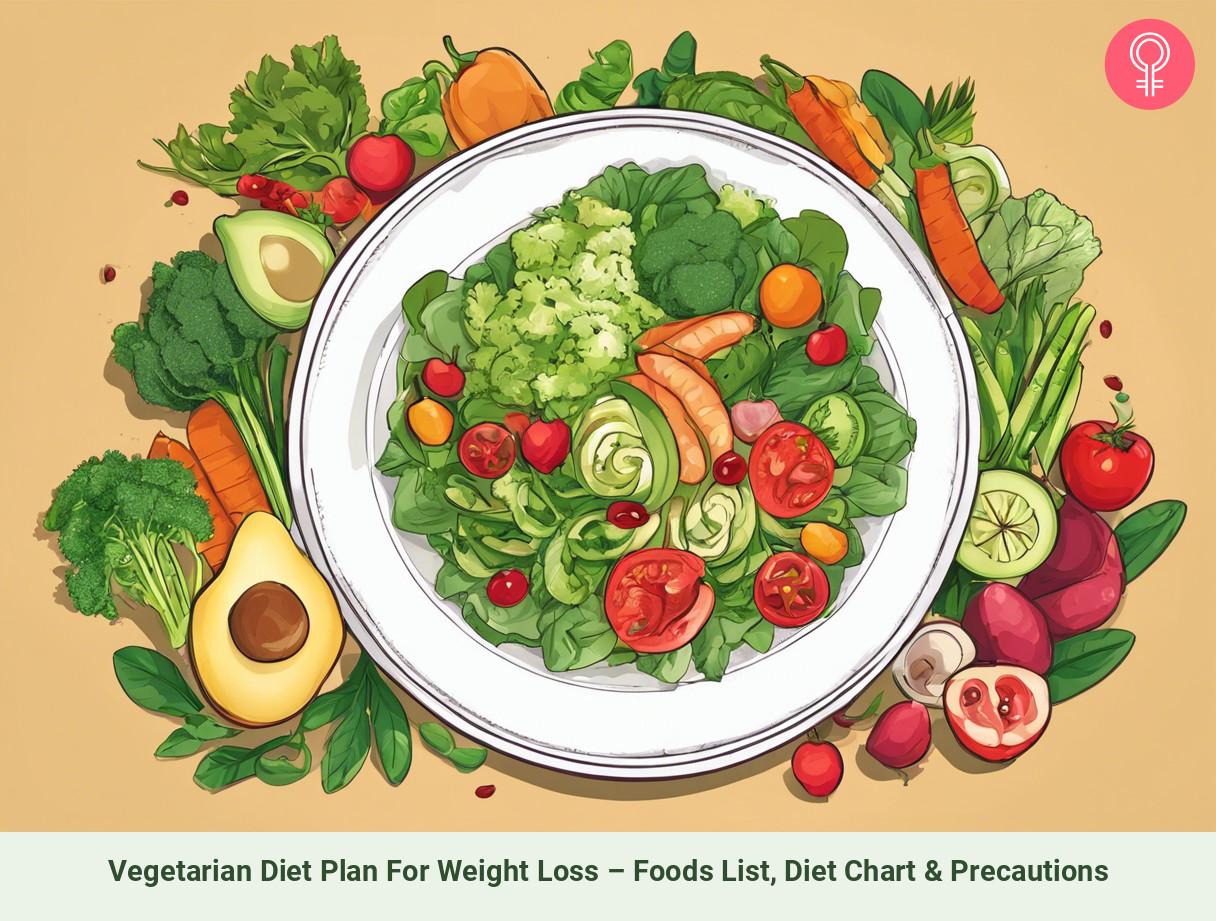 Vegetarian Diet Plan For Weight Loss – Foods List, Diet Chart & Precautions